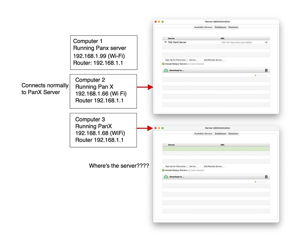 Client cannot find the server (solved) - Panorama X - Panorama Discussion Forum